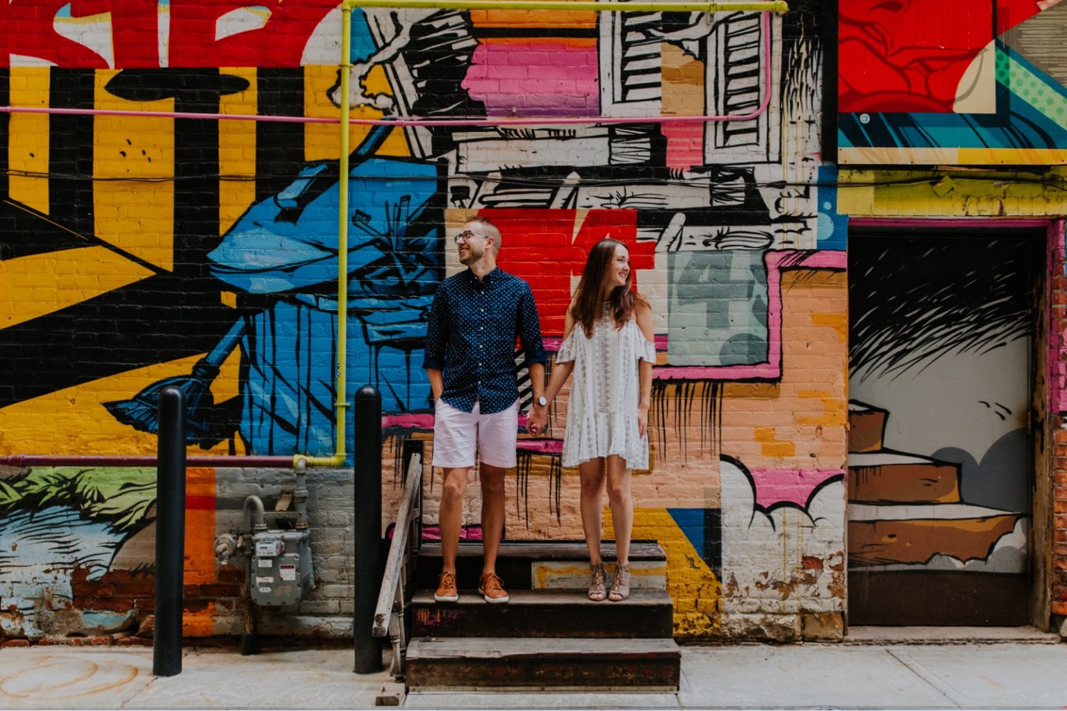 Downtown Detroit Engagement Photos by Hanna Walkowaik Photography