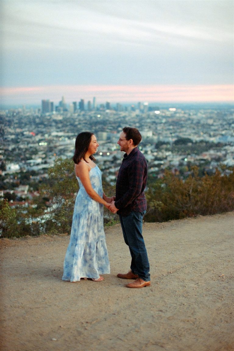 Sunset Engagement at The Griffith Observatory // Sara + Noah